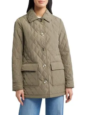 Michael Kors Michael Kors Diamond Quilted Barn Jacket Safari