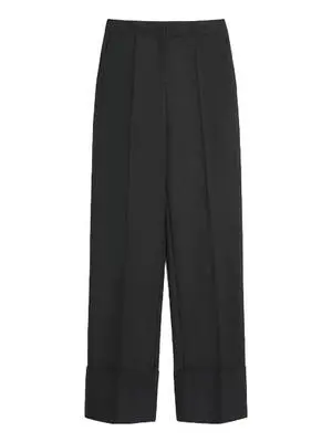Valentino Garavani Virgin Wool Straight-cut Pants - Black