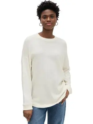 Jenni Kayne Boyfriend Long Sleeve Tee - Ivory