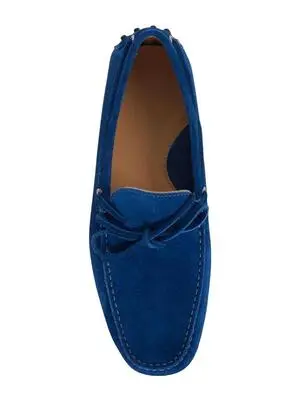 PAUL STUART Dino Suede Driving Shoes - Cobalt