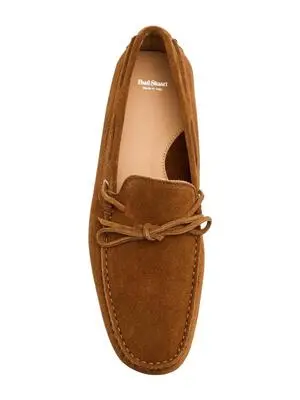 PAUL STUART Dino Suede Driving Shoes - Natural