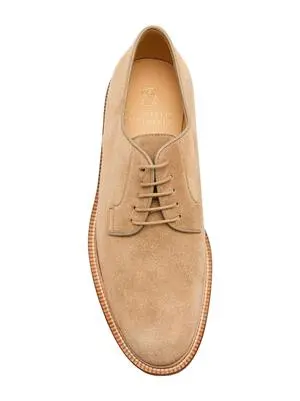 Brunello Cucinelli Suede Derby Shoes - Medium Brown