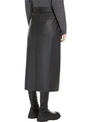 MAX MARA Canga Coated A-line Midi Skirt