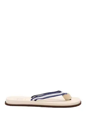 Brunello Cucinelli Leather Flip Flops - Navy