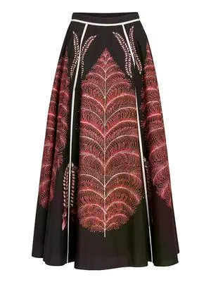 Giambattista Valli Embroidered Screen Skirt - Black