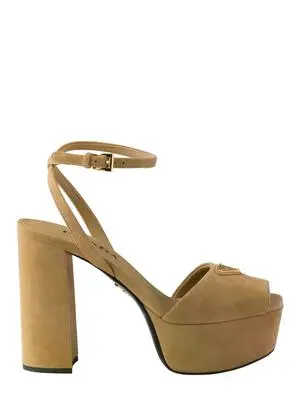 PRADA Prada 115mm Suede Platform Sandals