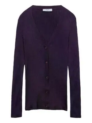 Prada Cotton Cardigan - Purple