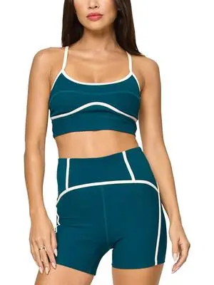 L*Space Revel Top - Deep Teal/cream