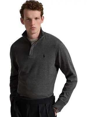 Polo Ralph Lauren Long Sleeve Quarter Zip Pullover Windsor Heather