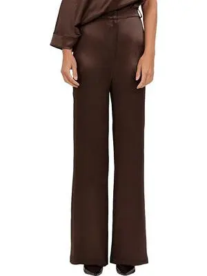 NONCHALANT LABEL Pauline Wide Leg Pants - Chocolate