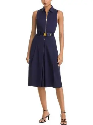 L'Agence L'AGENCE Kylo Belted Shirt Dress Midnight