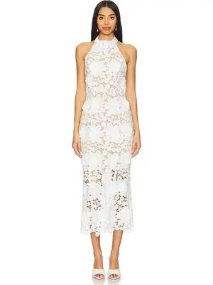 ELLIATT Daffodil Lace Halterneck Dress - Ivory