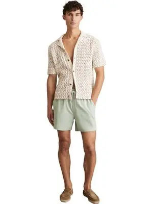 REISS Cliff Drawstring Swim Shorts - Mint Green