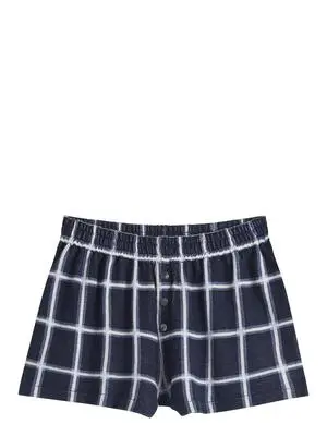 Guest In Residence Picnic Plaid Shorts - Midnight Combo
