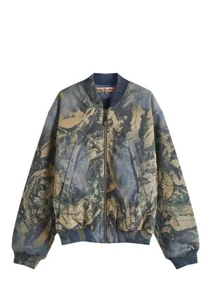 Acne Studios Oliev Denim Mossy Oak Bomber Jacket - Brown