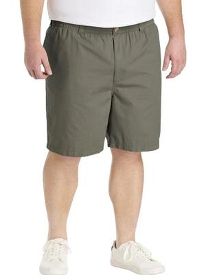HARBOR BAY BY DXL Harbor Bay Big & Tall Elastic-waist Shorts - Olive