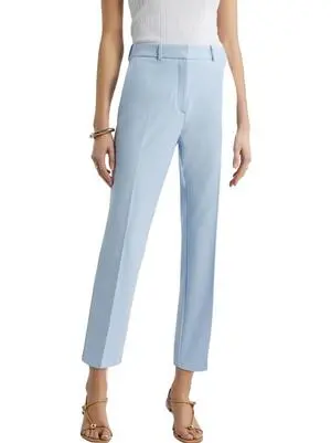 Nordstrom The Lena Slim Cropped Trousers - Blue Floaty
