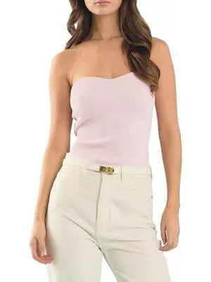 Endless Rose Endless Rose Strapless Ribbed Top Pink