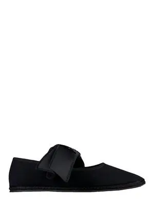 VIBI VENEZIA Maxi Bow Ballerina Flats - Carbone