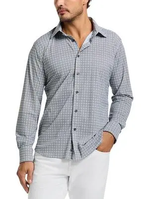 Robert Graham Gresham Printed Long Sleeve Button Front Shirt - Black