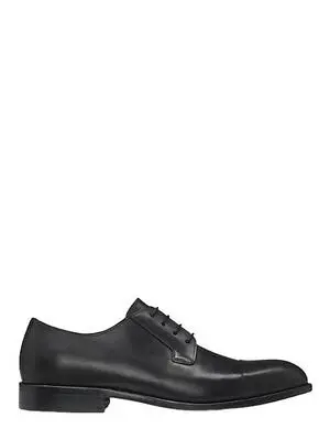 BOSS Debossed Leather Shoes - Black