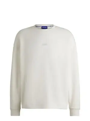 Hugo Brand-print Cotton-jersey Sweatshirt - Open White