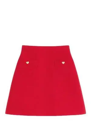Valentino Garavani Crepe Couture Short Skirt With Ruffle Detail - Paris