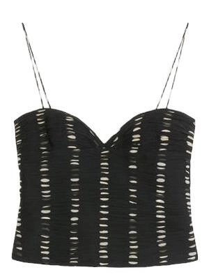 Valentino Garavani Chiffon Top With Plusdepois Print And Bow Detail - Black/birch