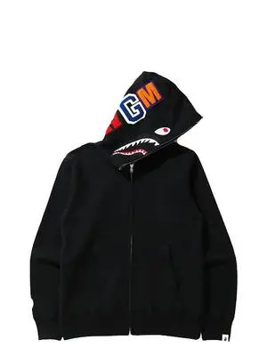 A BATHING APE Shark Full Zip Hoodie - Black