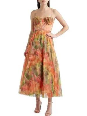 HUTCH Pleated Cocktail Dress - Multi