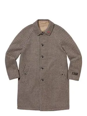 Supreme Reversible Houndstooth Overcoat - Tan
