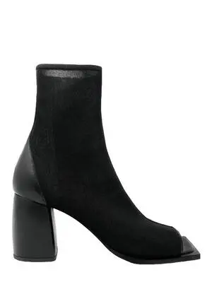 DANIELLA SHEVEL Onyx Mesh Heel Booties - Black