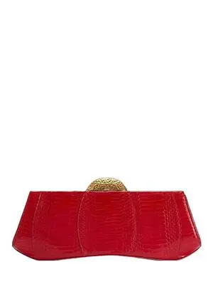 GIUSEPPE ZANOTTI Eve Elaphe Clutch - Red