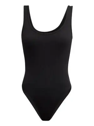 L'Agence Nica Ribbed Knit Bodysuit - Black