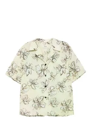 SYSTEM Flower-printed Bowling Shirt - Le Light Beige