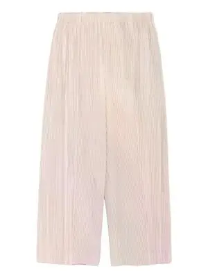 Issey Miyake Pleated Cropped Trousers - Pink