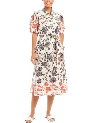 Karen Kane Puff Sleeve Shirtdress - Print