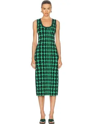 Christopher John Rogers Tank Midi Dress - Arsenic Multi