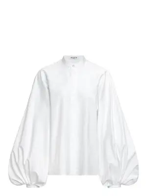 Alaïa Balloon Sleeve Poplin Shirt - Blanc
