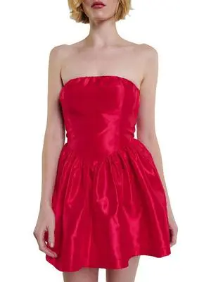 MADELINE MARIE Roxanne Mini Dress - Cherry Red