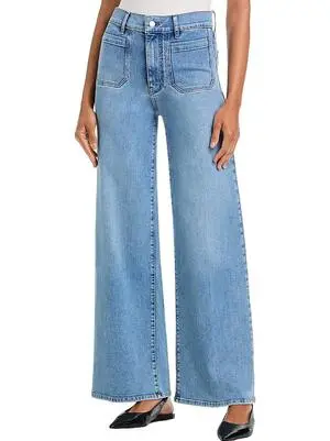 FRAME Le Slim Palazzo Modernist Pocket Jeans - Diverge