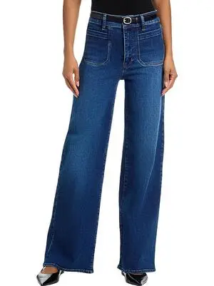 FRAME Le Slim Palazzo Modernist Pocket Jeans - Savior