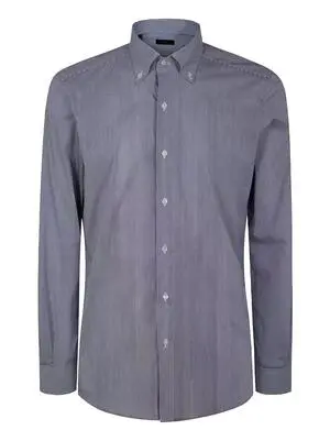 FAY Logo-embroidered Shirt - Blue