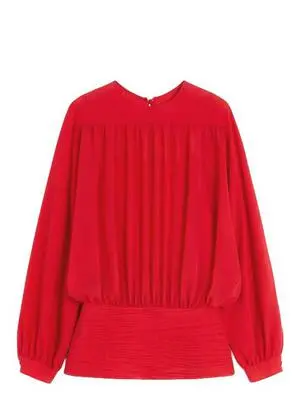 Valentino Garavani Light Georgette Top With Wide Sleeves - Paris