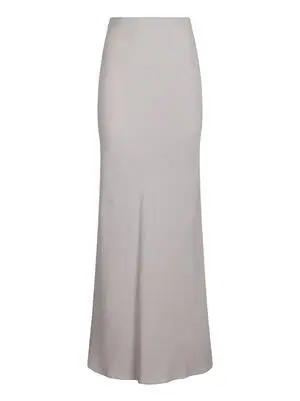 AMI Paris AMI Paris Bias-Cut Flared Maxi Skirt Beige