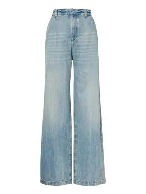 Brunello Cucinelli Low Slung Wide-leg Jeans - Blue