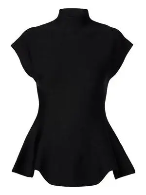Khaite Andra Peplum Top - Black