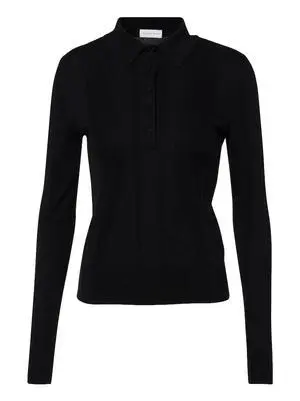Dries Van Noten Cotton Polo Sweater - Black