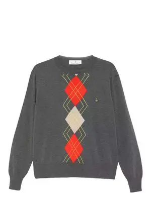 VIVIENNE WESTWOOD Argyle-pattern Sweater - Grey