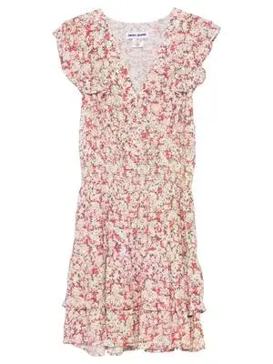 Dkny Floral-print Mini Dress - Pink